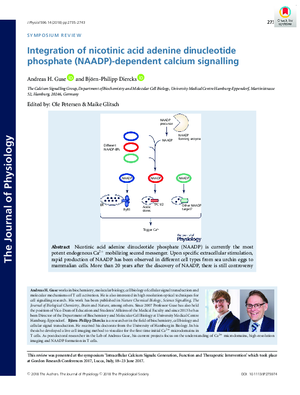 (PDF) Integration of nicotinic acid adenine dinucleotide phosphate ...