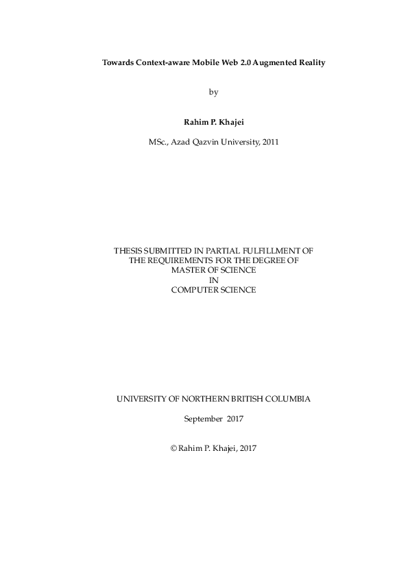 (PDF) Context-aware Framework for Mobile Web 2.0 Augmented Reality