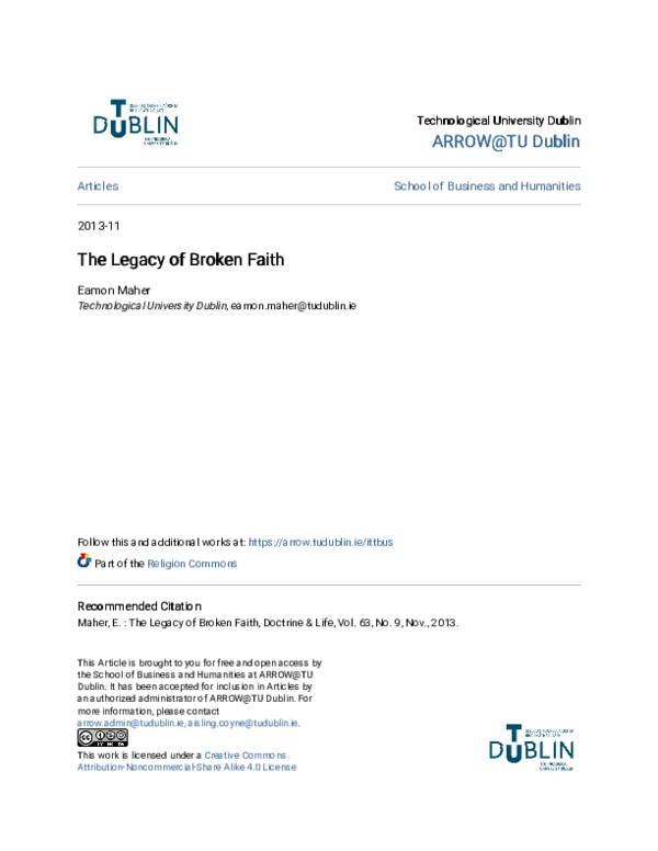 (PDF) The Legacy of Broken Faith