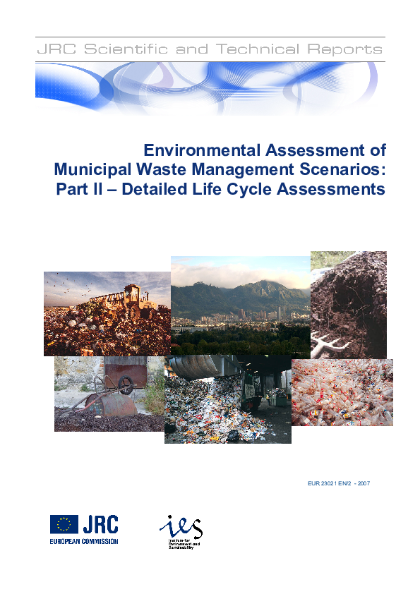 (PDF) Environmental Assessment of Municipal Waste Management Scenarios ...