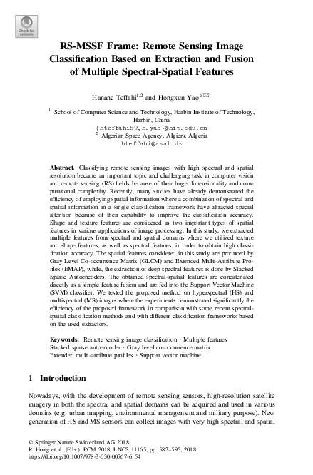 (PDF) RS-MSSF Frame: Remote Sensing Image Classification Based on Extraction and Fusion of ...
