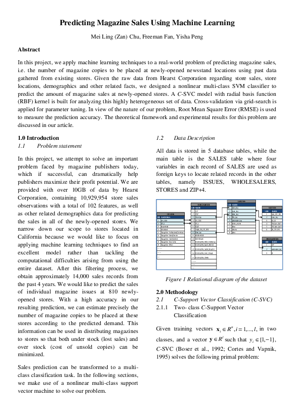 (PDF) Predicting Magazine Sales Using Machine Learning