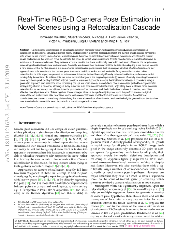 (PDF) Real-Time RGB-D Camera Pose Estimation in Novel Scenes using a ...