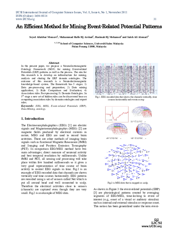 (PDF) An Efficient Method for Mining Event-Related Potential Patterns