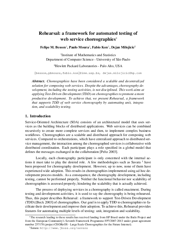 (PDF) Rehearsal: a framework for automated testing of web service ...