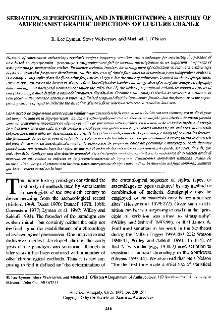 (PDF) Seriation, Superposition, and Interdigitation: A History of ...