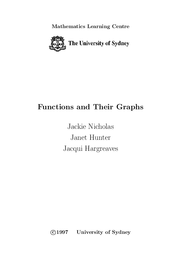 (PDF) Engineering Mathematics - Functions and Their Graphs