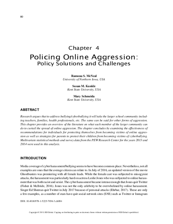 (PDF) Policing Online Aggression