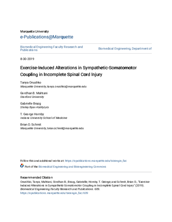 (PDF) Exercise-induced alterations in sympathetic-somatomotor coupling ...