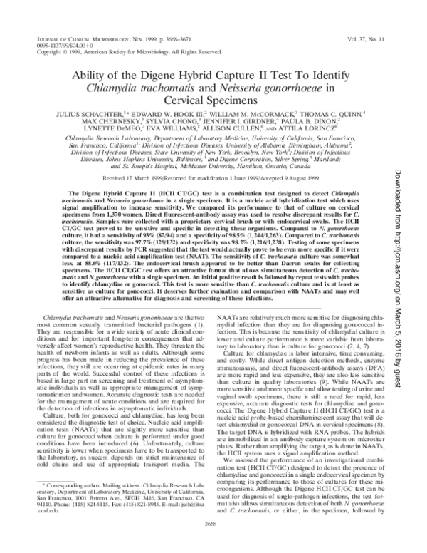 (PDF) Ability of the Digene Hybrid Capture II test to identify ...