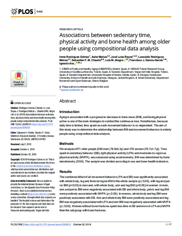 (PDF) Associations between sedentary time, physical activity and bone health among older people ...