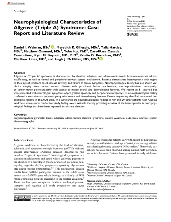 (PDF) Neurophysiological Characteristics of Allgrove (Triple A ...