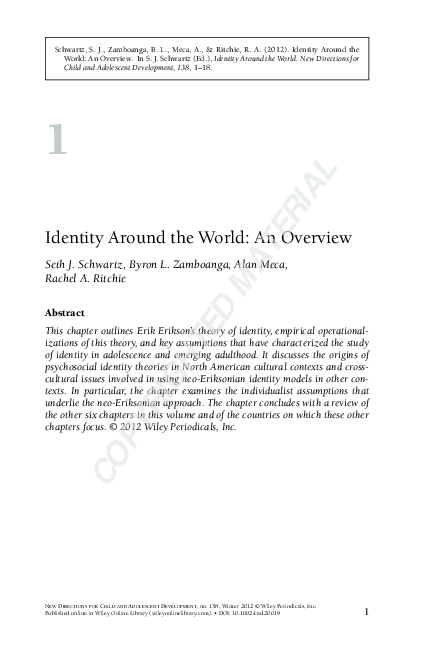 (PDF) Identity around the world: An overview