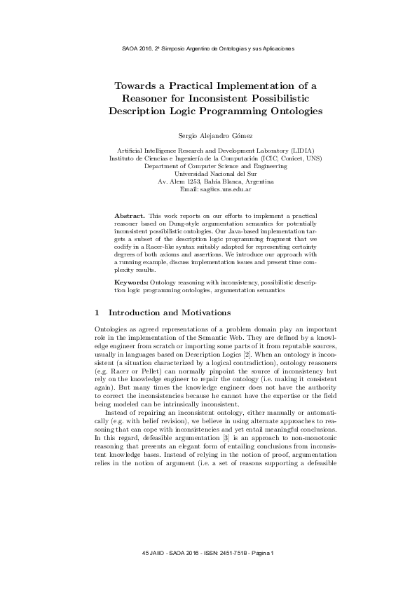 (PDF) Towards a Practical Implementation of a Reasoner for Inconsistent PossibilisticDescription ...