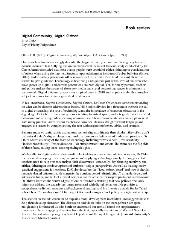 (PDF) Digital Community, Digital Citizen