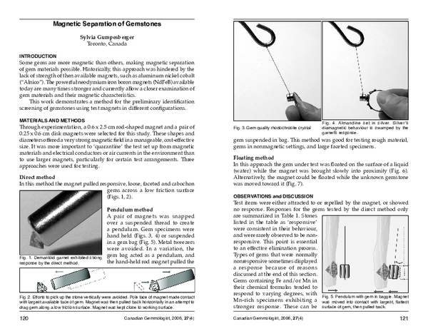 (PDF) Magnetic Separation of Gemstones