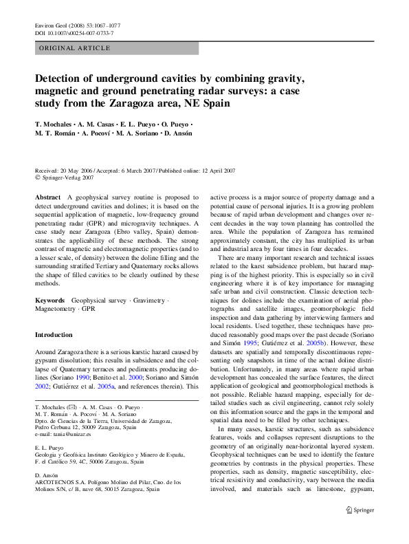 (PDF) Detection of underground cavities by combining gravity, magnetic ...