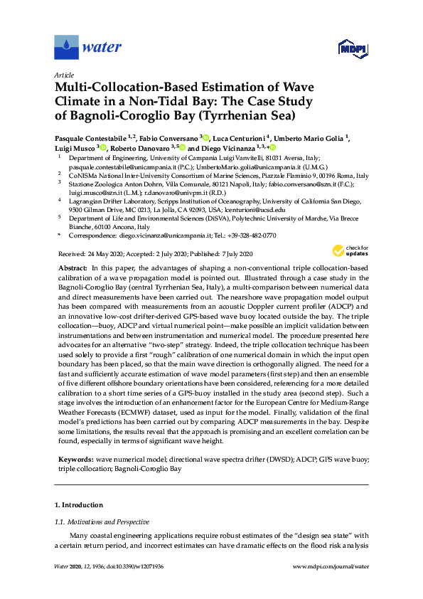 (PDF) Multi-Collocation-Based Estimation of Wave Climate in a Non-Tidal Bay: The Case Study of ...