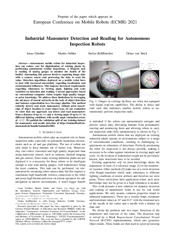 (PDF) Industrial Manometer Detection and Reading for Autonomous ...