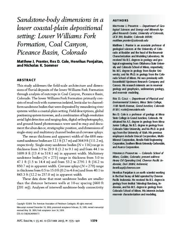 (PDF) Sandstone-body dimensions in a lower coastal-plain depositional ...