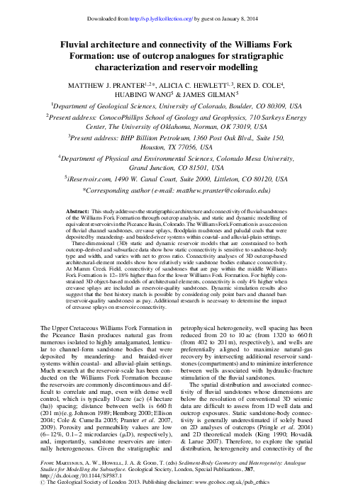 (PDF) Fluvial architecture and connectivity of the Williams Fork ...