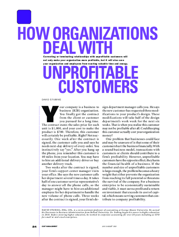 (PDF) How to Handle Unprofitable Customers
