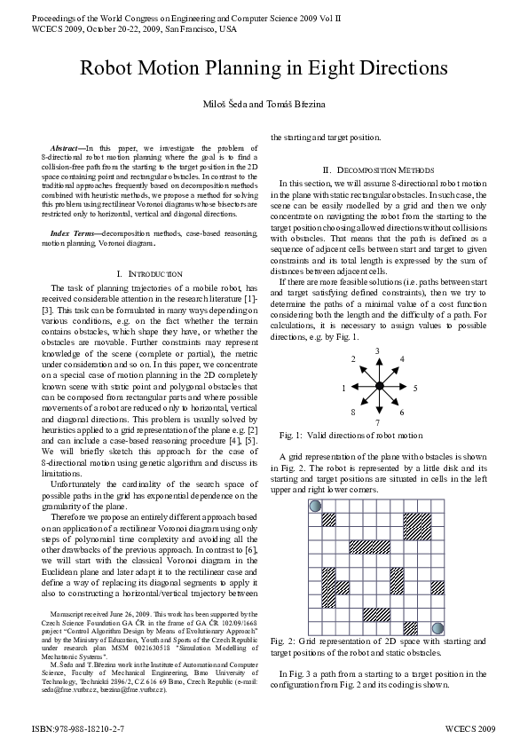 (PDF) Robot Motion Planning in Eight Directions