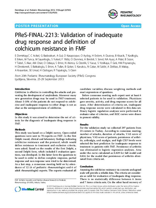 (PDF) PReS-FINAL-2213: Validation of inadequate drug response and ...