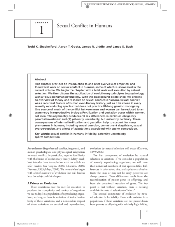 (PDF) Sexual Conflict in Humans | Aaron Goetz - Academia.edu