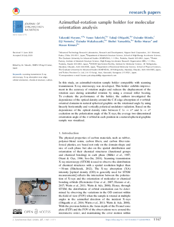 (PDF) Azimuthal-rotation sample holder for molecular orientation analysis