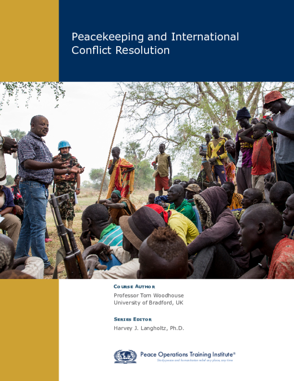 (PDF) Peacekeeping and International Conflict Resolution