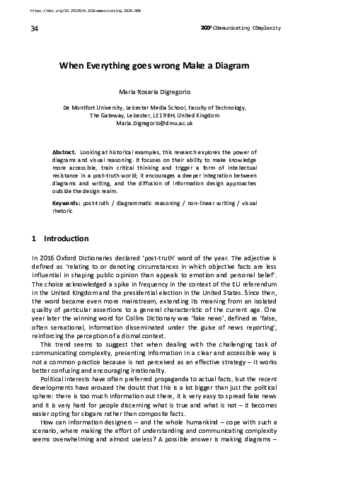 (PDF) When Everything Goes Wrong Make a Diagram