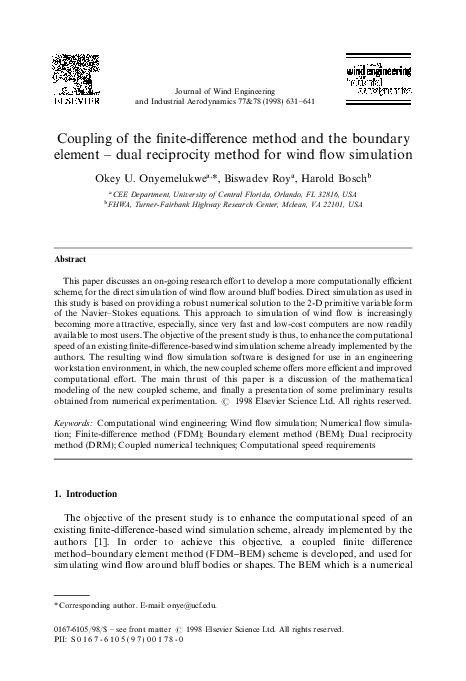 Pdf Coupling Of The Finite Difference Method And The Boundary Element Dual Reciprocity