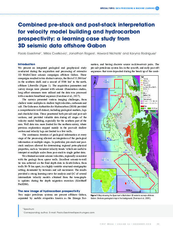 (PDF) Combined pre-stack and post-stack interpretation for velocity ...