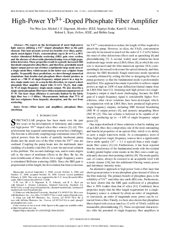 (PDF) All-fiber high-energy yb-doped fiber amplifier | Bulent Oktem ...