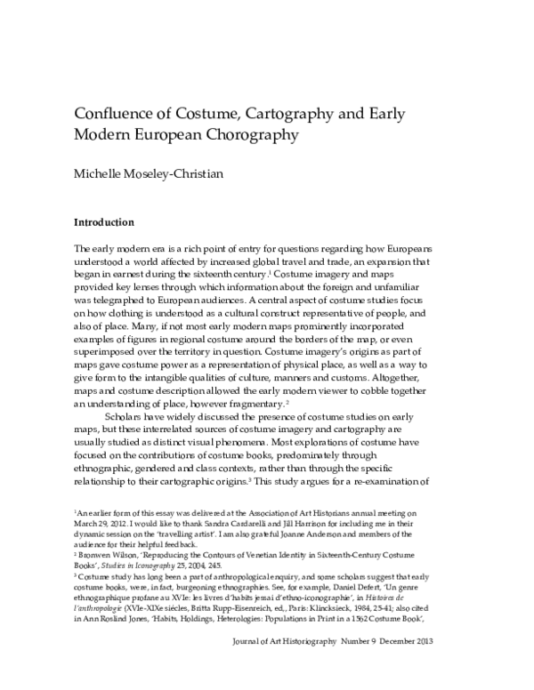 (PDF) Confluence of Costume, Cartography and Early Modern European ...