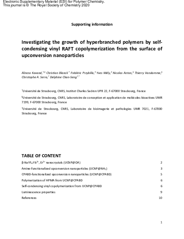 (PDF) Investigating the growth of hyperbranched polymers by self ...