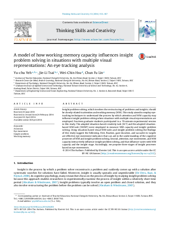 (PDF) A model of how working memory capacity influences insight problem solving in situations ...