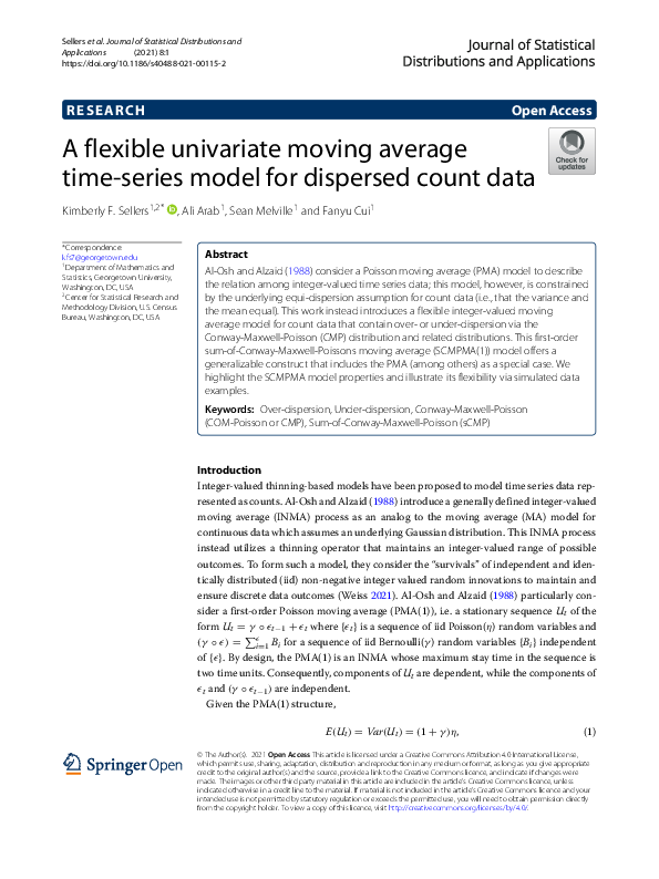(PDF) A flexible univariate moving average time-series model for ...