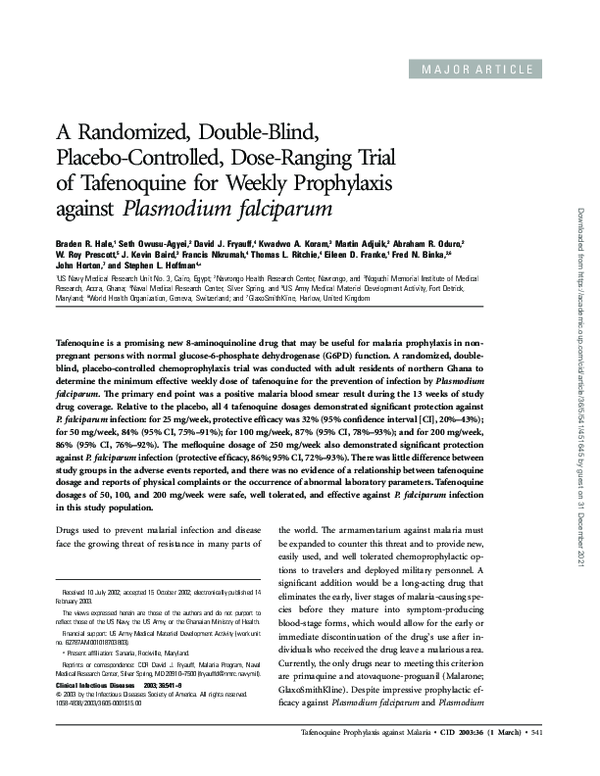 (PDF) RANDOMIZED, DOUBLE-BLIND, PLACEBO-CONTROLLED, DOSE-ESCALATION TRIAL OF A HUMANIZED ...