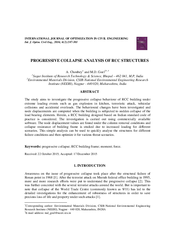 (PDF) Progressive Collapse Analysis of RCC Structures