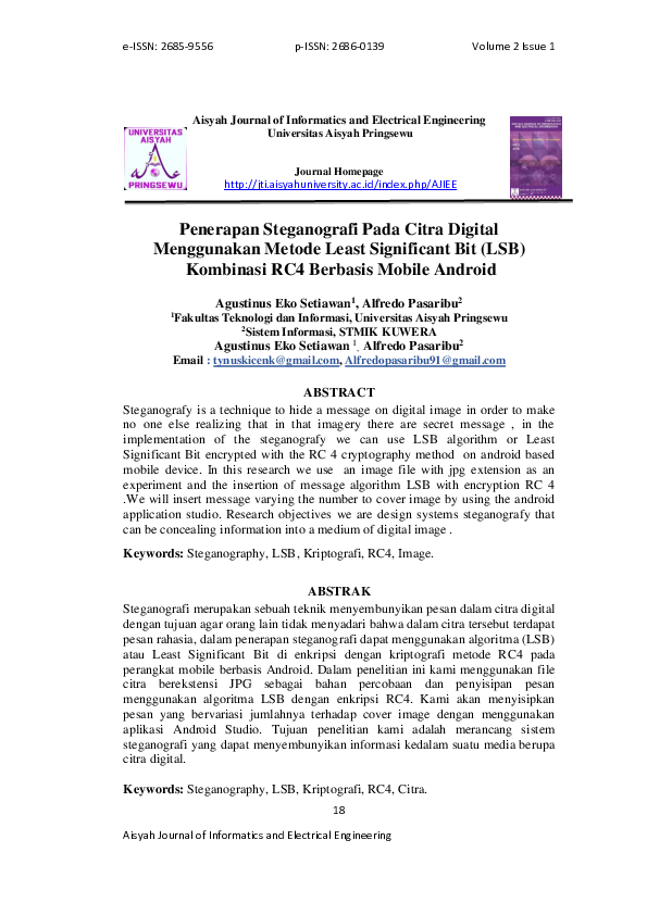 (PDF) Penerapan Steganografi Pada Citra Digital Menggunakan Metode ...