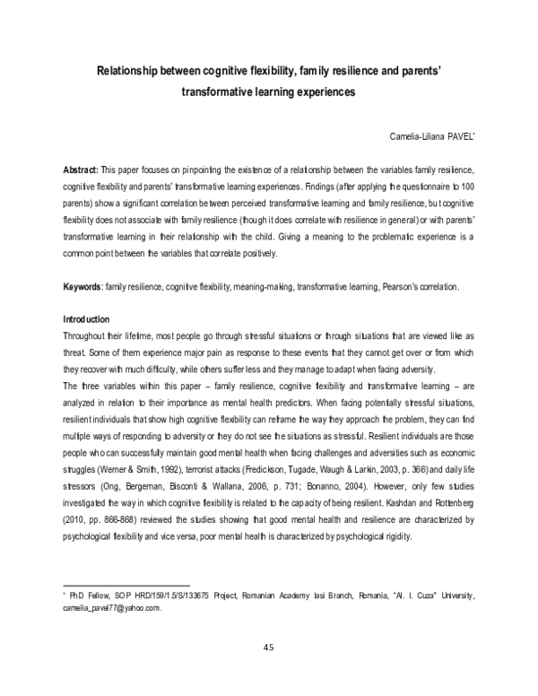 (PDF) The Psychological Flexibility Questionnaire (PFQ): Development ...