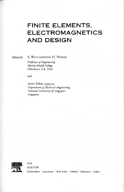 (PDF) Finite Elements, Electromagnetics, and Design