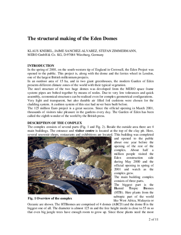 (PDF) The Structural Making of the Eden Domes