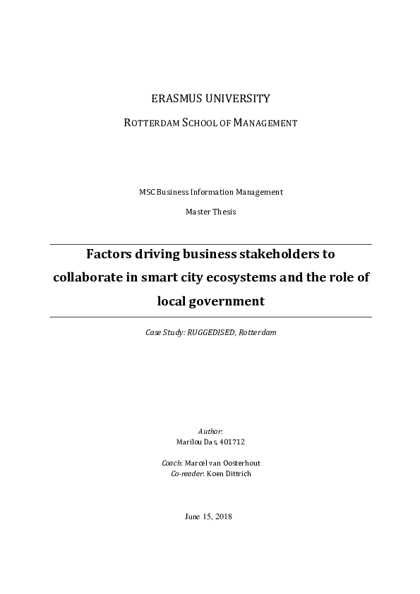 (PDF) Factors driving business stakeholders to collaborate in smart ...