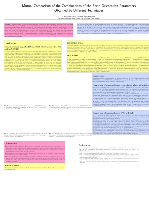 (PDF) Mutual Comparison of the Combinations of the Earth Orientation ...