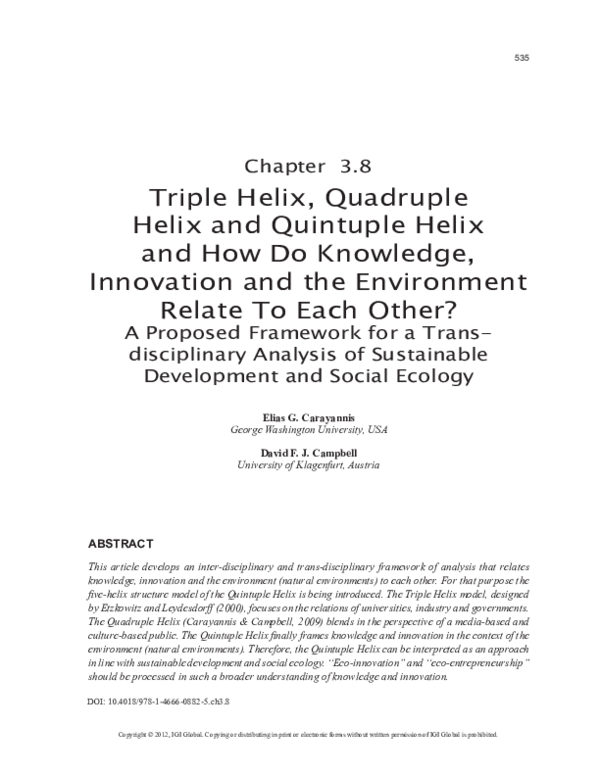 (PDF) Triple Helix, Quadruple Helix and Quintuple Helix and How Do ...