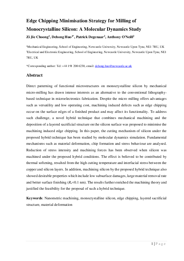 (PDF) Edge chipping minimisation strategy for milling of ...