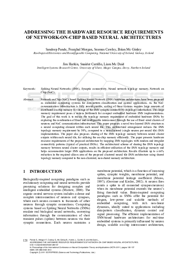 (PDF) Addressing the Hardware Resource Requirements of Network-On-Chip ...